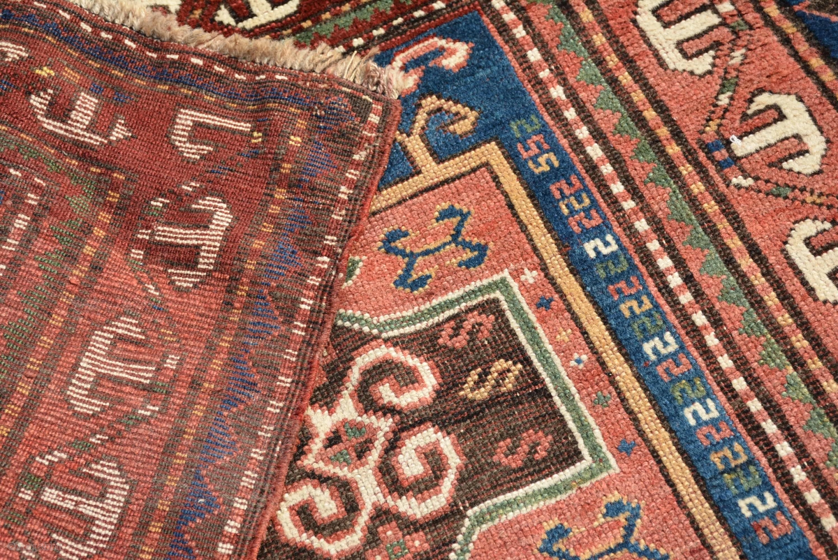 Antique Kurdish Rug End 19th Century Fair Condition Size Is 140 X 93 
