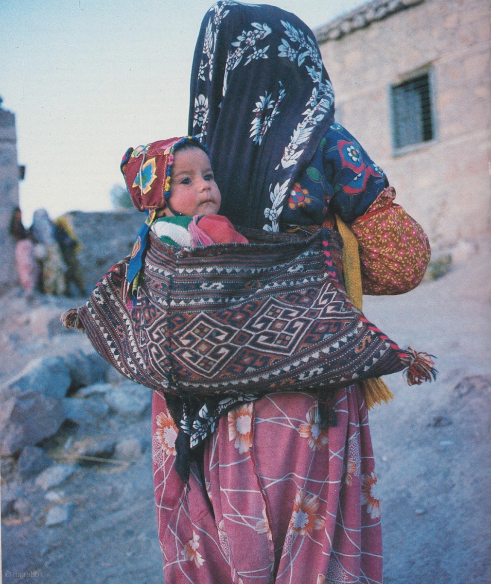 Rare east Anatolian Shavak Tribe 'turik' baby carrier from the Tunceli ...