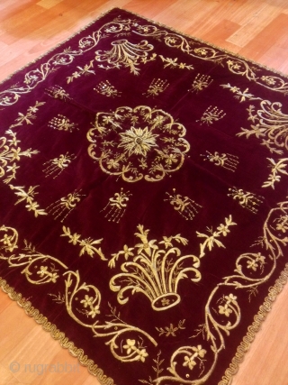 Antique turkish ottoman table cover Very good condition Size: 93 cm X ...